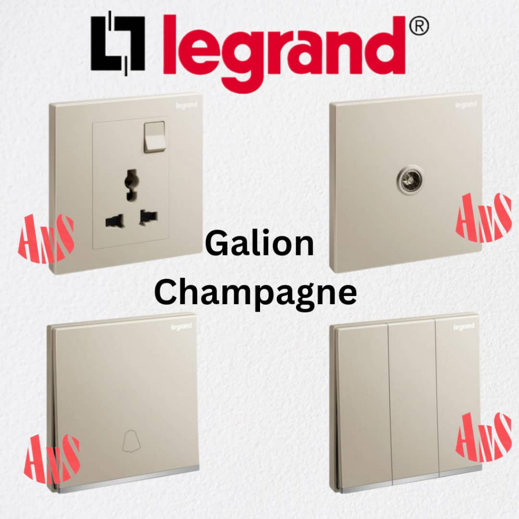 Champagne - Legrand Galion Switches 13A switch socket outlet Tel Bell ...