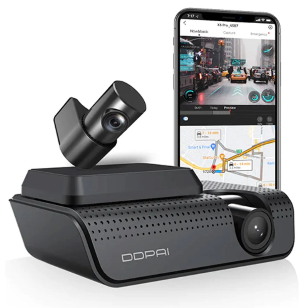 DDPAI X5 Pro Front 4K UHD Rear Full HD 32GB eMMC WiFi GPS Dashcam | Shopee Malaysia