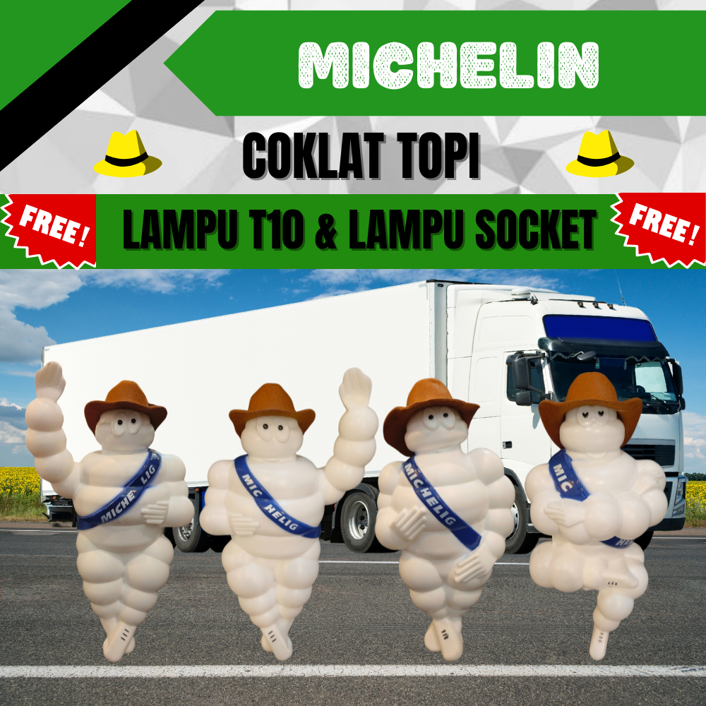 BEACON Patung Michelin Man Viral FREE T10 Dengan Bracket Lori LED ...