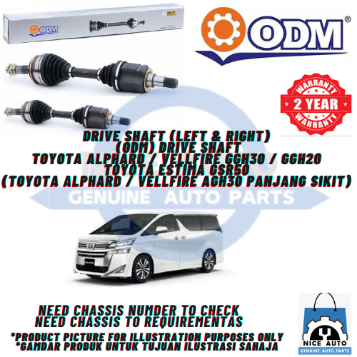 TOYOTA ALPHARD / VELLFIRE GGH30 / GGH20 / ESTIMA GSR50 (LH+RH) DRIVE ...