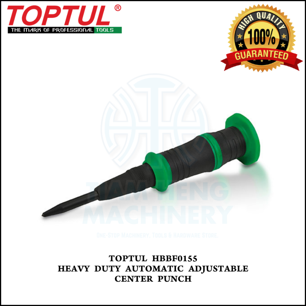 TOPTUL HBBF0155 HEAVY DUTY AUTOMATIC ADJUSTABLE CENTER PUNCH (L: 155MM ...