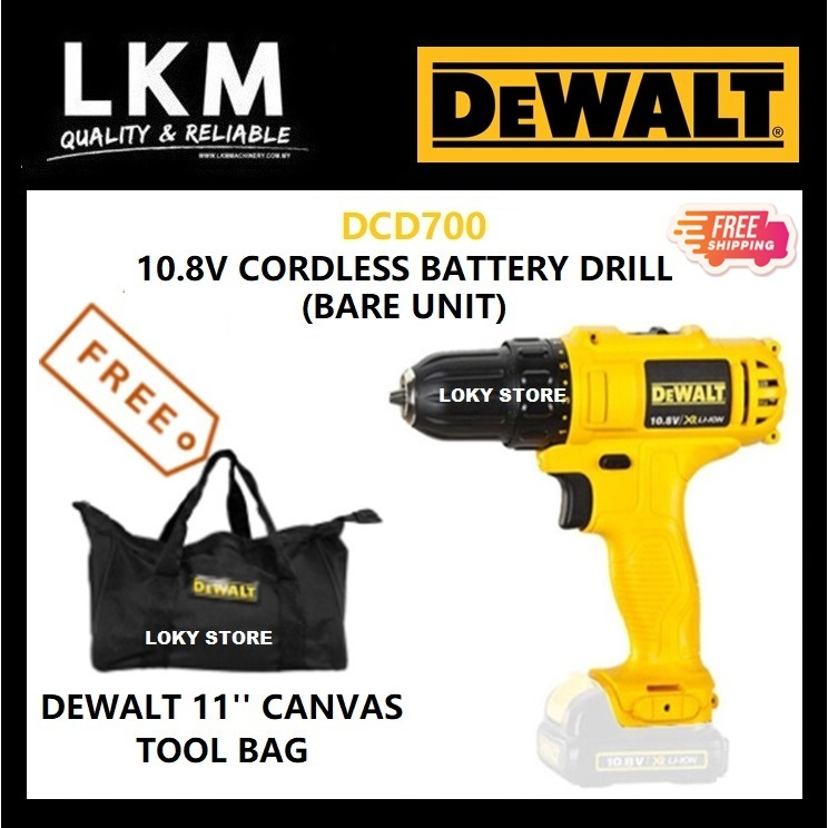 DEWALT DCD700 12V MAX LI-ION Cordless Drill Driver Cordless Hand Drill (BARE TOOL) | Shopee Malaysia