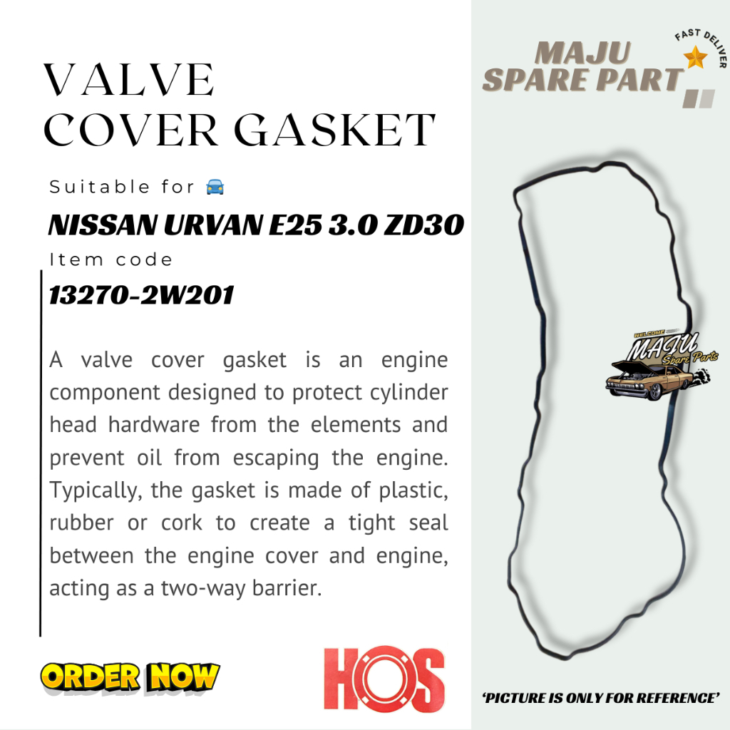 MSP NISSAN URVAN E25 3.0 ZD30 VALVE COVER GASKET 13270-2W201 | Shopee ...