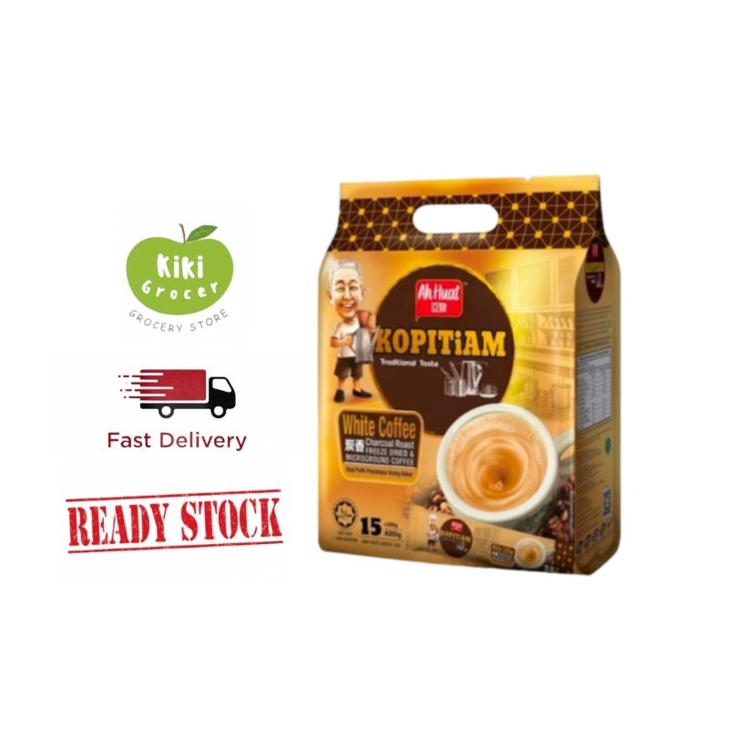 [READY STOCK] Ah Huat Kopitiam Charcoal Roast White Coffee (28g × 15s ...