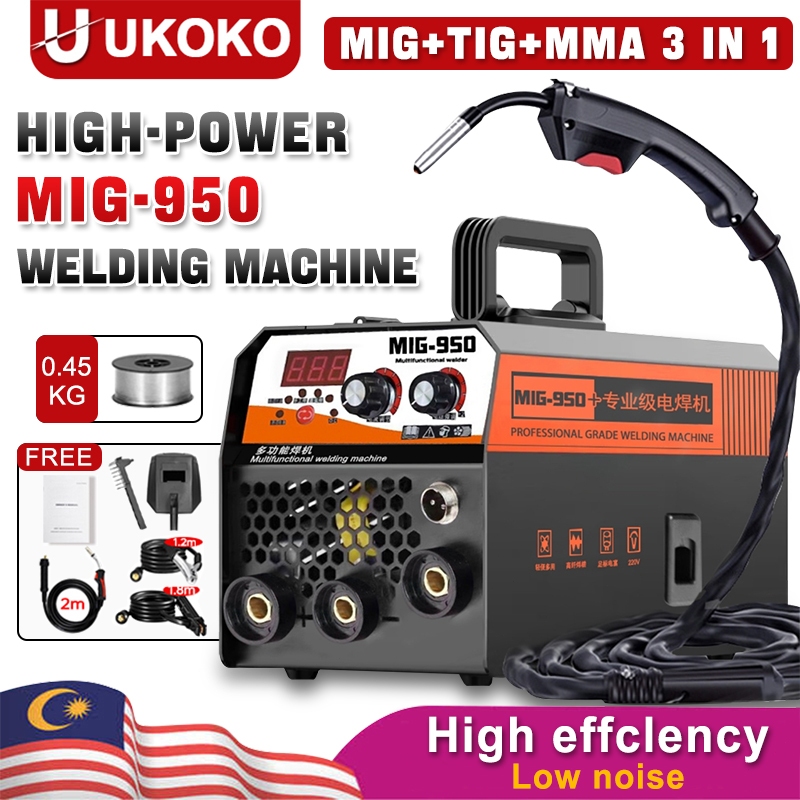 MIG Welding Machine TIG/MIG/MMA 3 in 1 IGBT DC Inverter Portable Welder ...