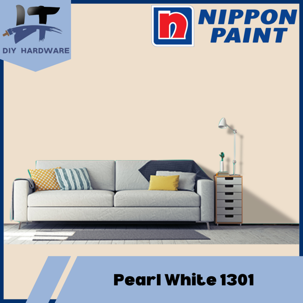 1L / 5L Nippon Paint Platone High Gloss Pearl White 1301 Cat Minyak（For ...