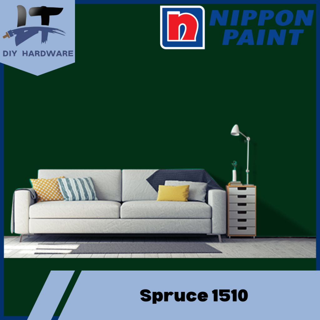 1L / 5L Nippon Paint Platone High Gloss Spruce 1510 Cat Minyak（For Wood ...