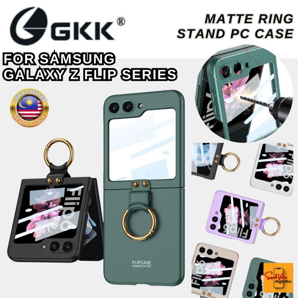 GKK PC Matte Ring Stand Phone Case for Samsung Galaxy Z Flip 6 5 4 5G ...