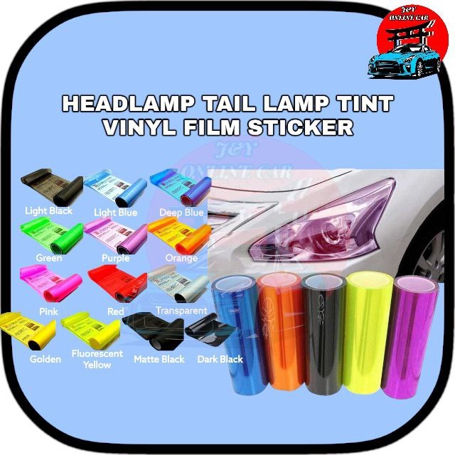 1Meter x 30cm Car Tinted Film Headlamp Headlight Fog light Tail Light ...