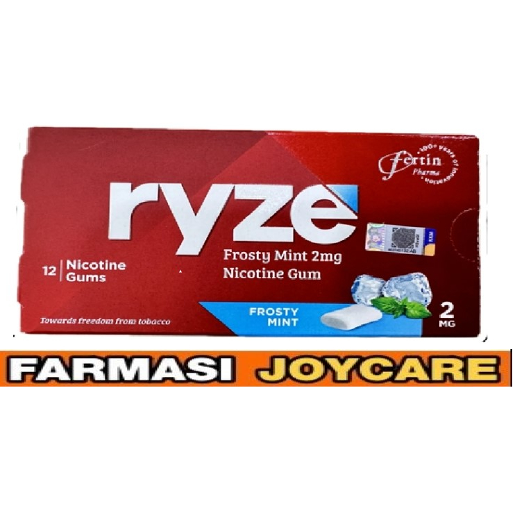 RYZE Quit Smoking Frosty Mint 2mg Nicotine Gum 12's (Exp: November 2025 ...