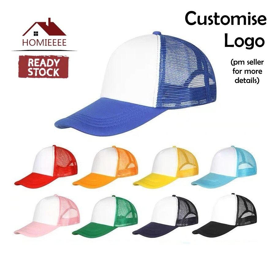 Baseball Cap Cotton and Net🔥Ready Stock🔥Unisex Adjustable Customise ...