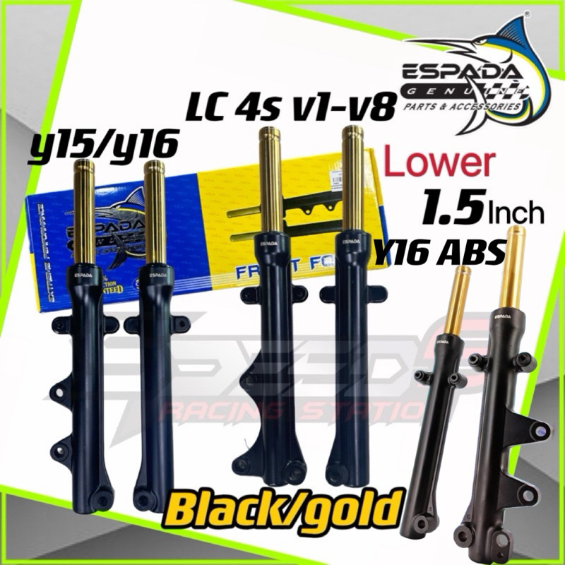 espada fork standard LOWER 1.5inch NVX RS150 Y16 V2 ABS LC135 4s v1-v8 y15 y16 batang gold ...
