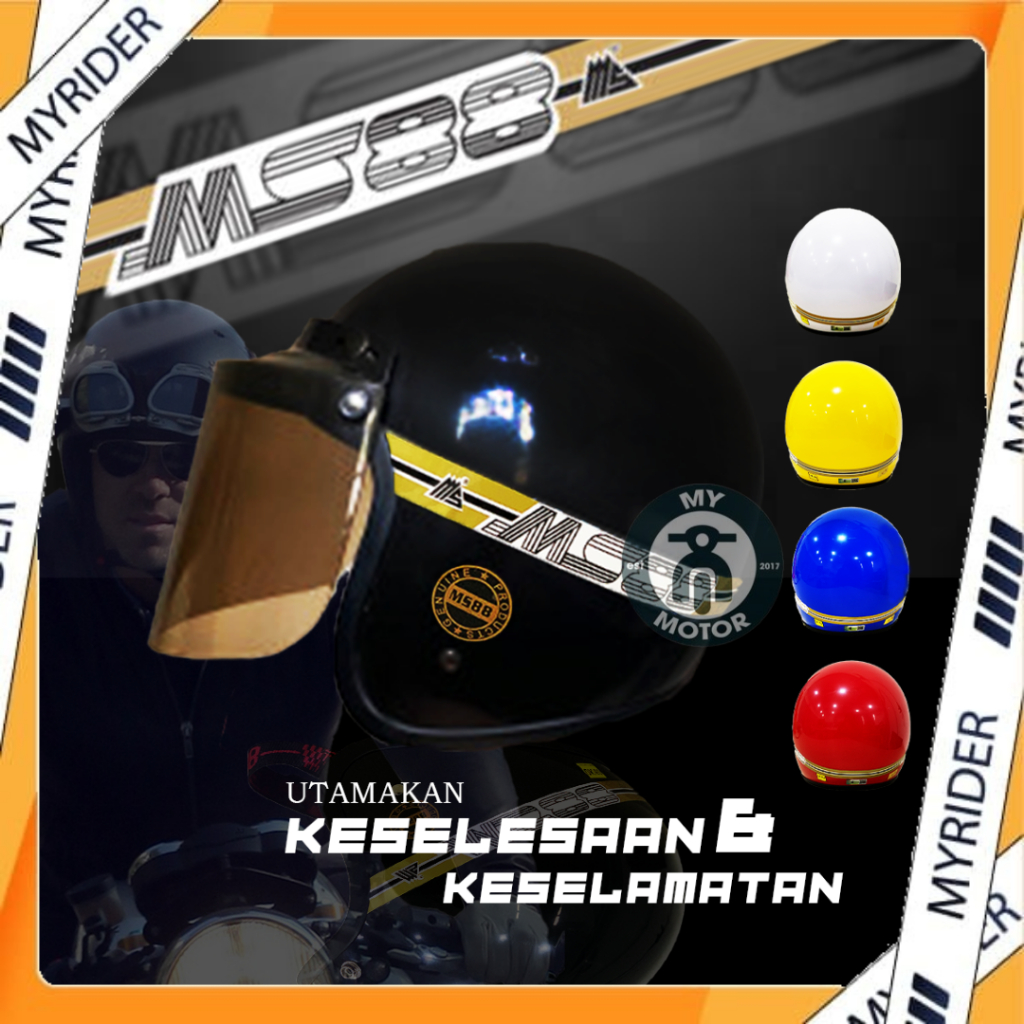 MS88 Helmet 100% ORIGINAL [Tali Tulisan Merah] MURAH Wholesale Price ...