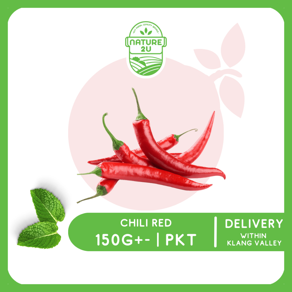 Nature2U Fresh Vegetable - Red Chili / Cili Merah / 红辣椒 (200G+- | PKT ...