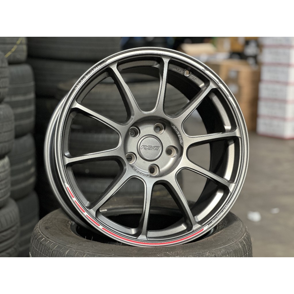 NEW 18X8.5J AOW Rays ZE40 Rim (set of 4) Flat Gunmetal 5X114.3 for Civic Camry Lancer CX3 CX30 ...