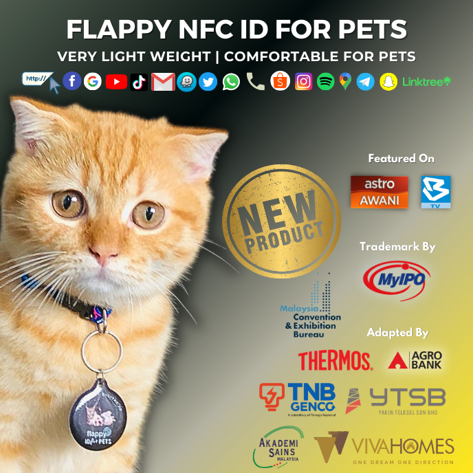 Flappy NFC Digital Collar ID Locket For Pets | Shopee Malaysia