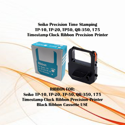 SEIKO QR350, TP10, TP20, TP50, ATT310, 175 RIBBON - BLACK COLOR RIBBON ...