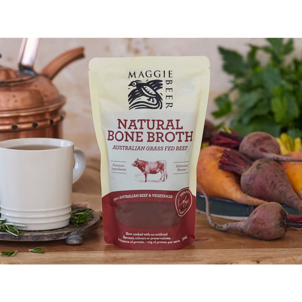 Maggie Beer Natural Beef Bone Broth 500ml, Broth has been slow-cooked ...