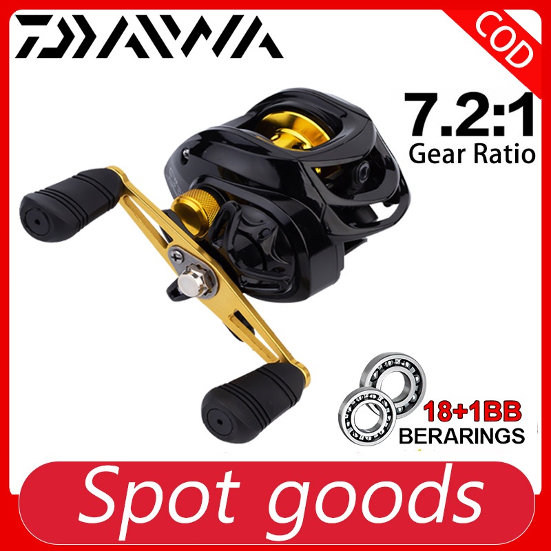 Daiwa Reel Baitcasting Fishing Reel 7.2:1 High Speed Gear Ratio Bc Reel ...