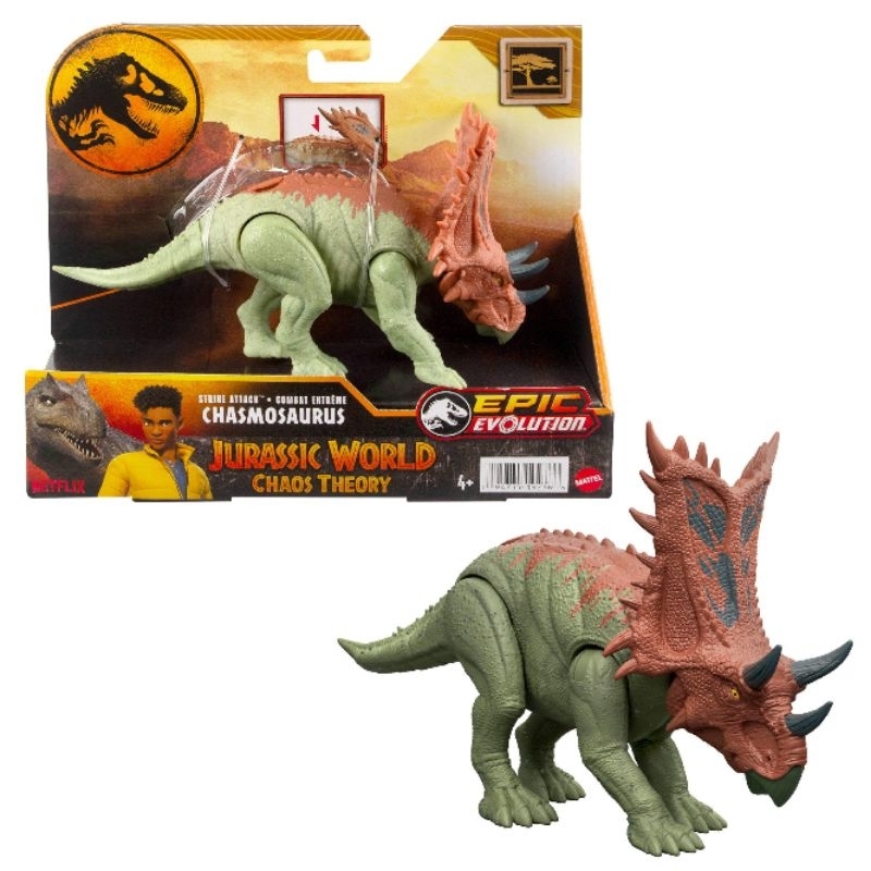 Mattel Jurassic World Chasmosaurus Chaos Theory Epic Evolution Strike ...