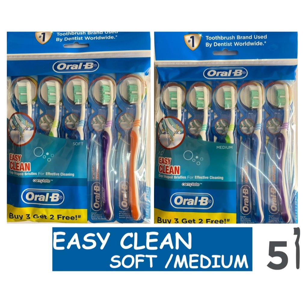Oral-B Complete Easy Clean toothbrush [Buy3Get2Free] Soft/Medium ...