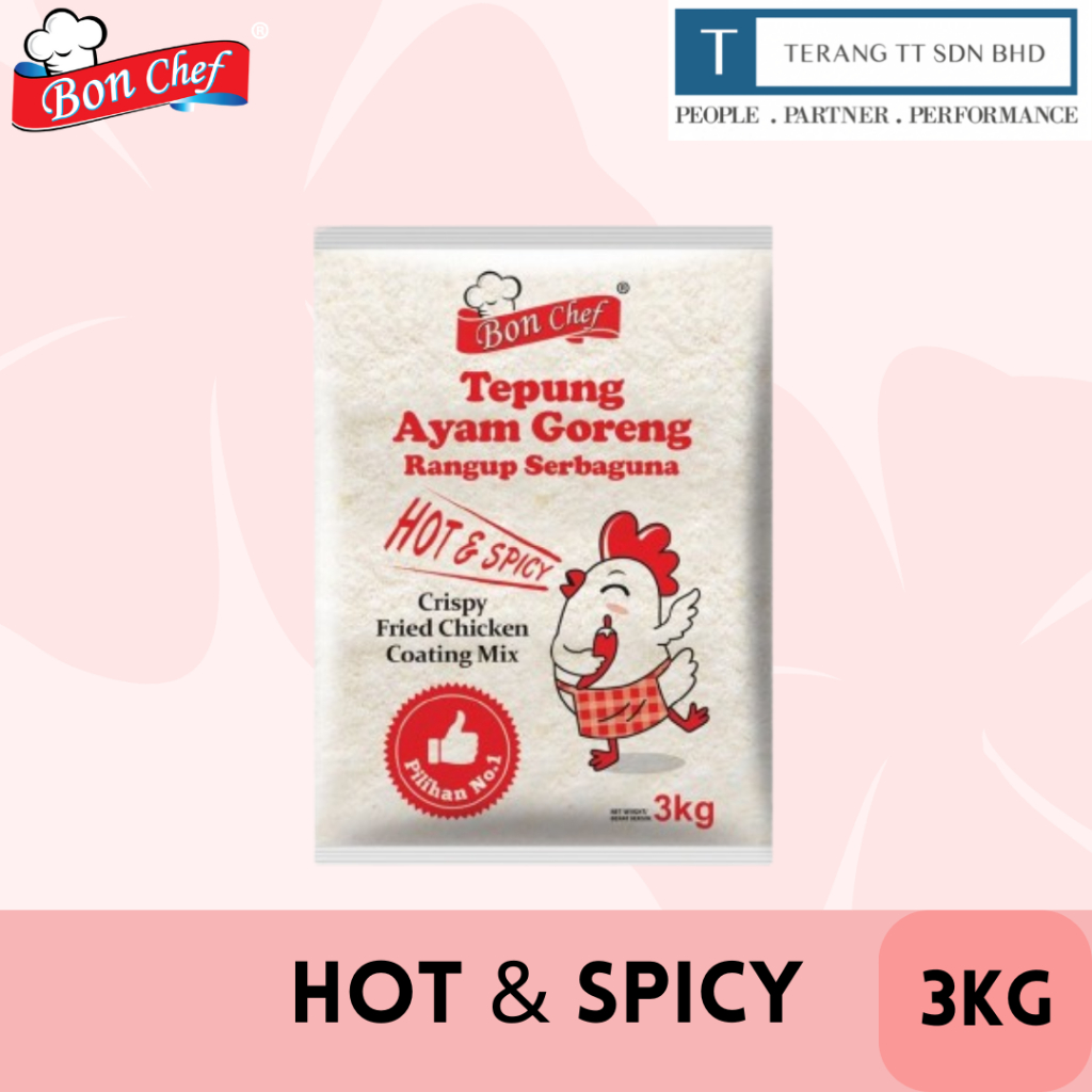 Bon Chef Crispy Fried Chicken Coating Mix Hot & Spicy 3KG | Shopee Malaysia
