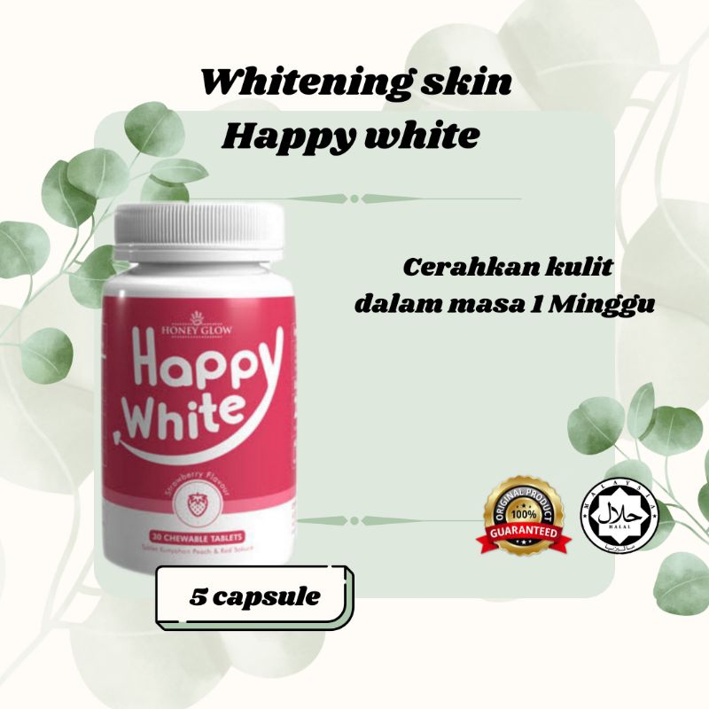 HONEY GLOW HAPPY WHITE SUPPLEMENT UNTUK DAPATKAN KULIT PUTIH DAN ...