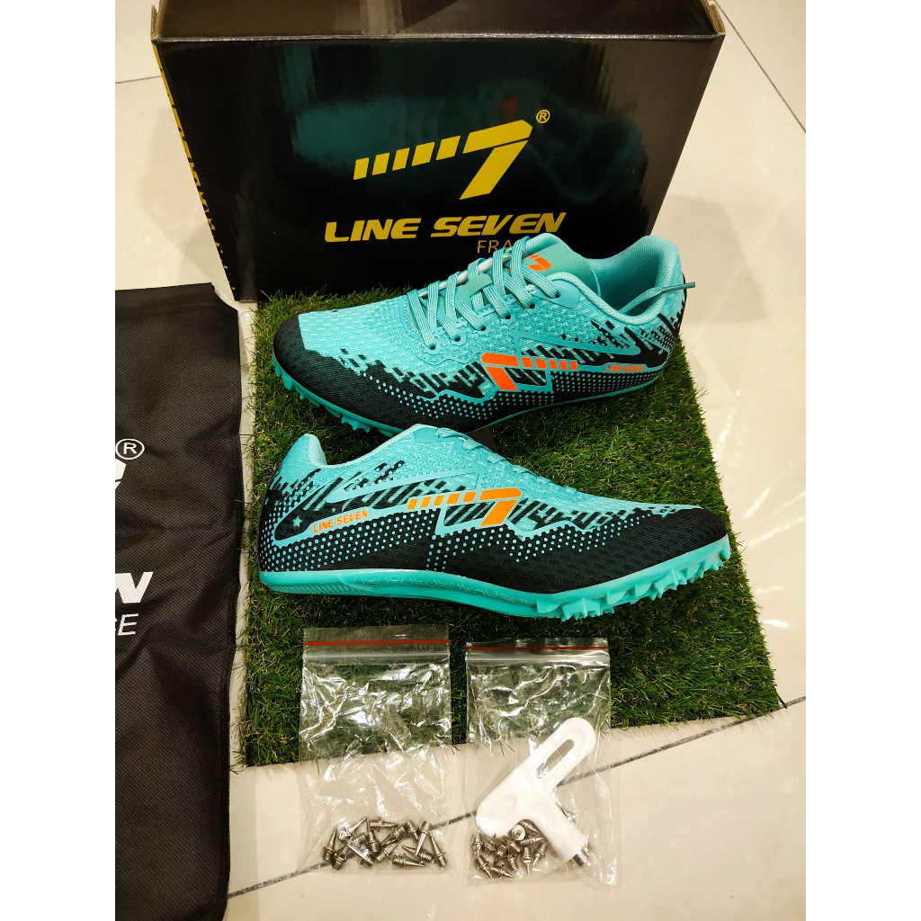🔥READY STOCK🔥LINE 7 SPIKE SHOES/KASUT SPIKE/BALAPAN/OLAHRAGA/TRACK AND ...