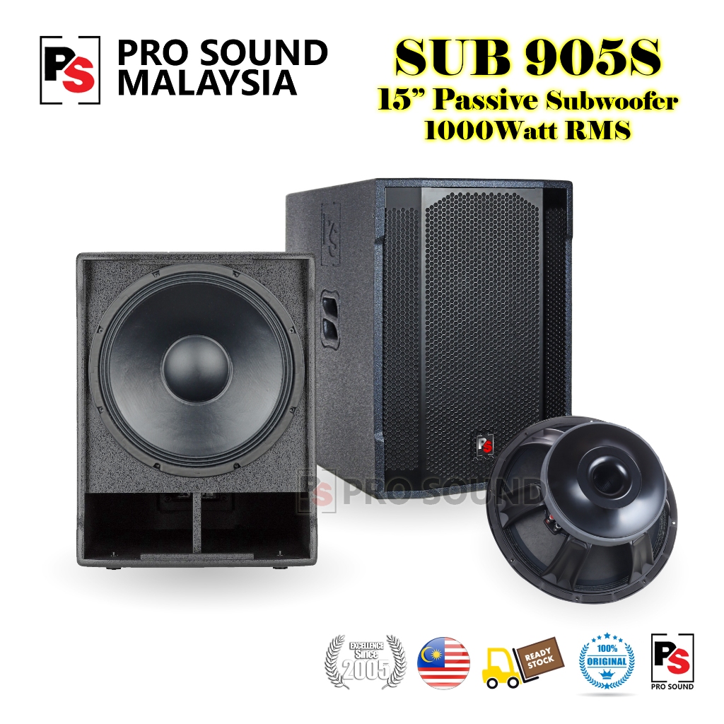 ( SEBIJI ) PS Pro Sound 15" SUB-905S passive subwoofer 15" 1000W RMS ...