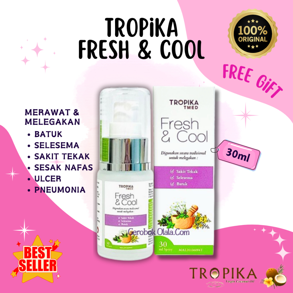 TROPIKA FRESH & COOL Ubat Batuk Selsema Sakit Tekak Asma Mencairkan Kahak & Resdung Tidak ...