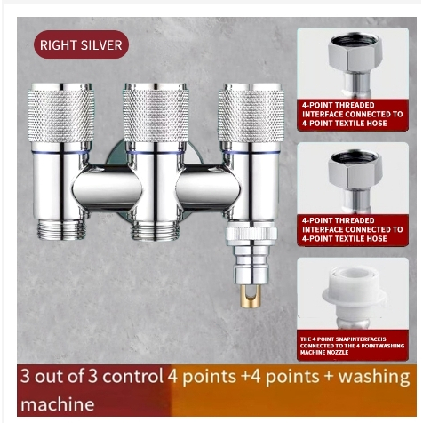 Dual Control Two Way Stop Angle Valve Brass Material Bathroom Toilet ...