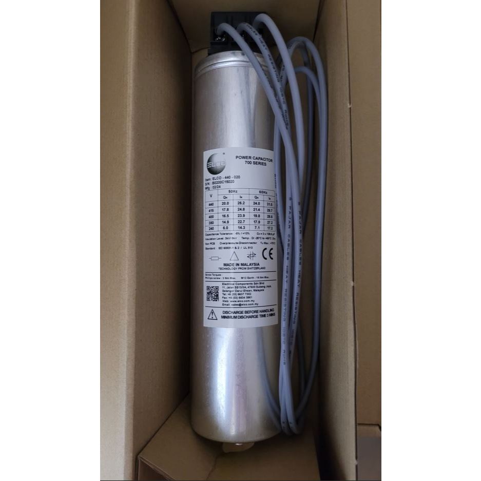 ELCO Capacitor cap bank 440v 525v power capacitor with cable | Shopee Malaysia