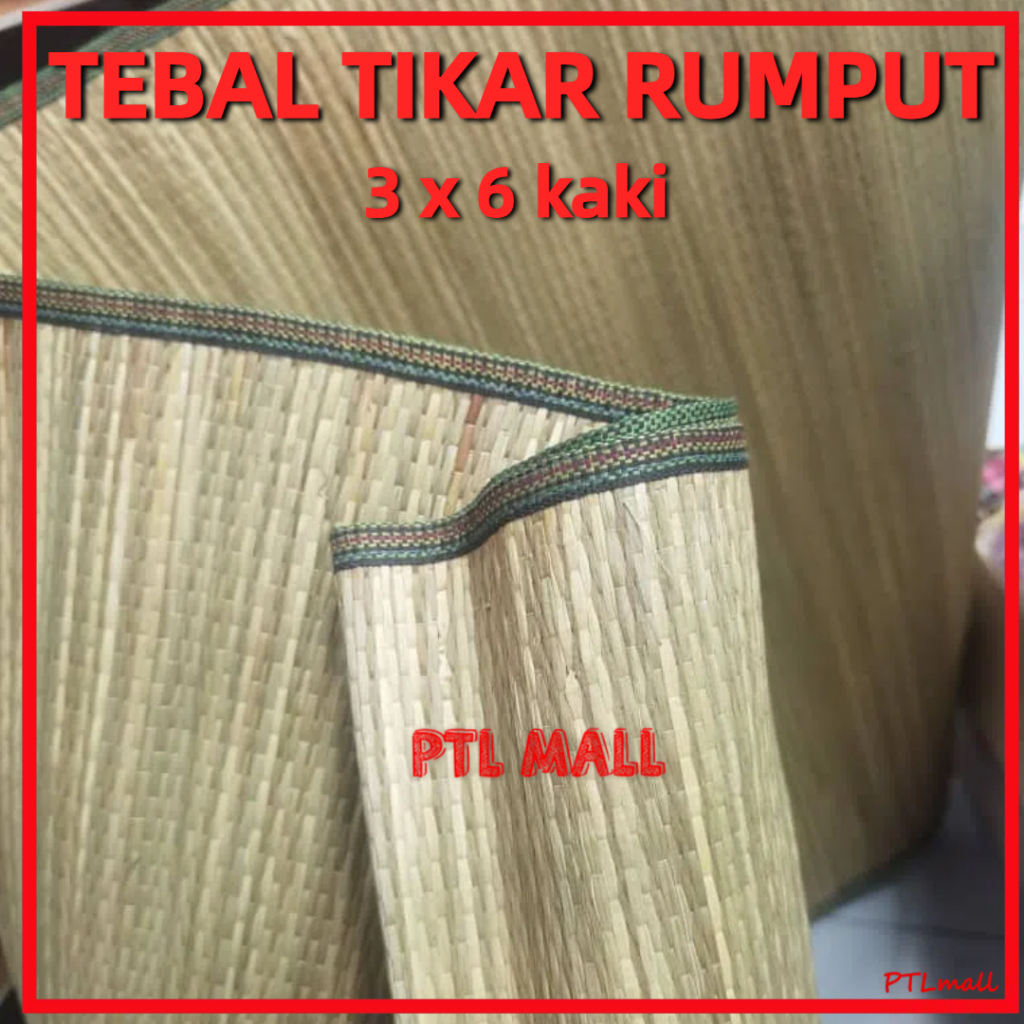 **THICK** Tikar Daun Gulung Tradisional Tikar Rumput Straw Mat 草席 90cm ...