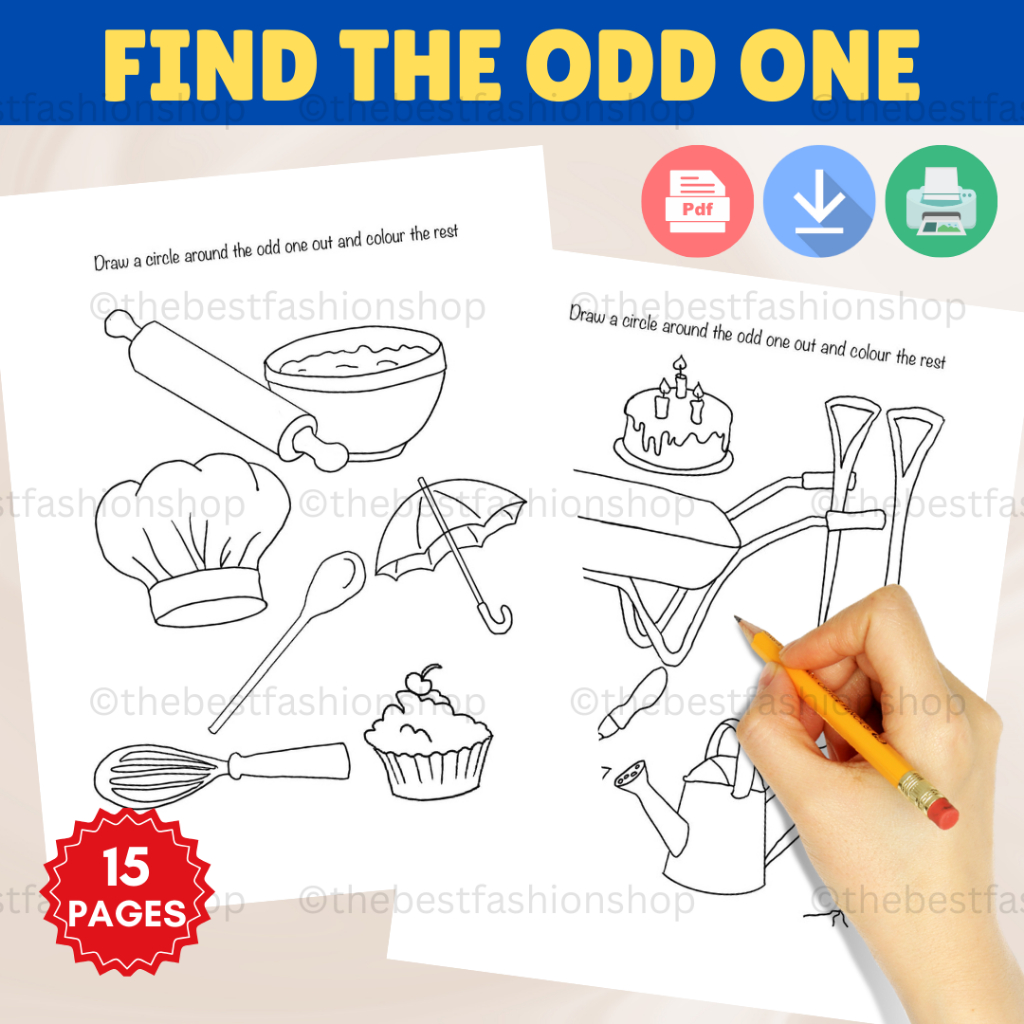A077 [PDF] Find the Odd One Activity Pages Printable Worksheet | Shopee ...