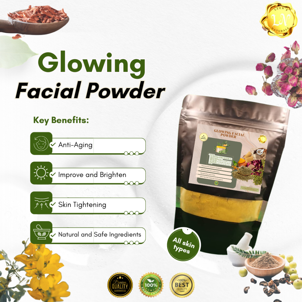 Leen Naturals Glowing Facial Powder for Reduce Acne, Scars and pimples ...