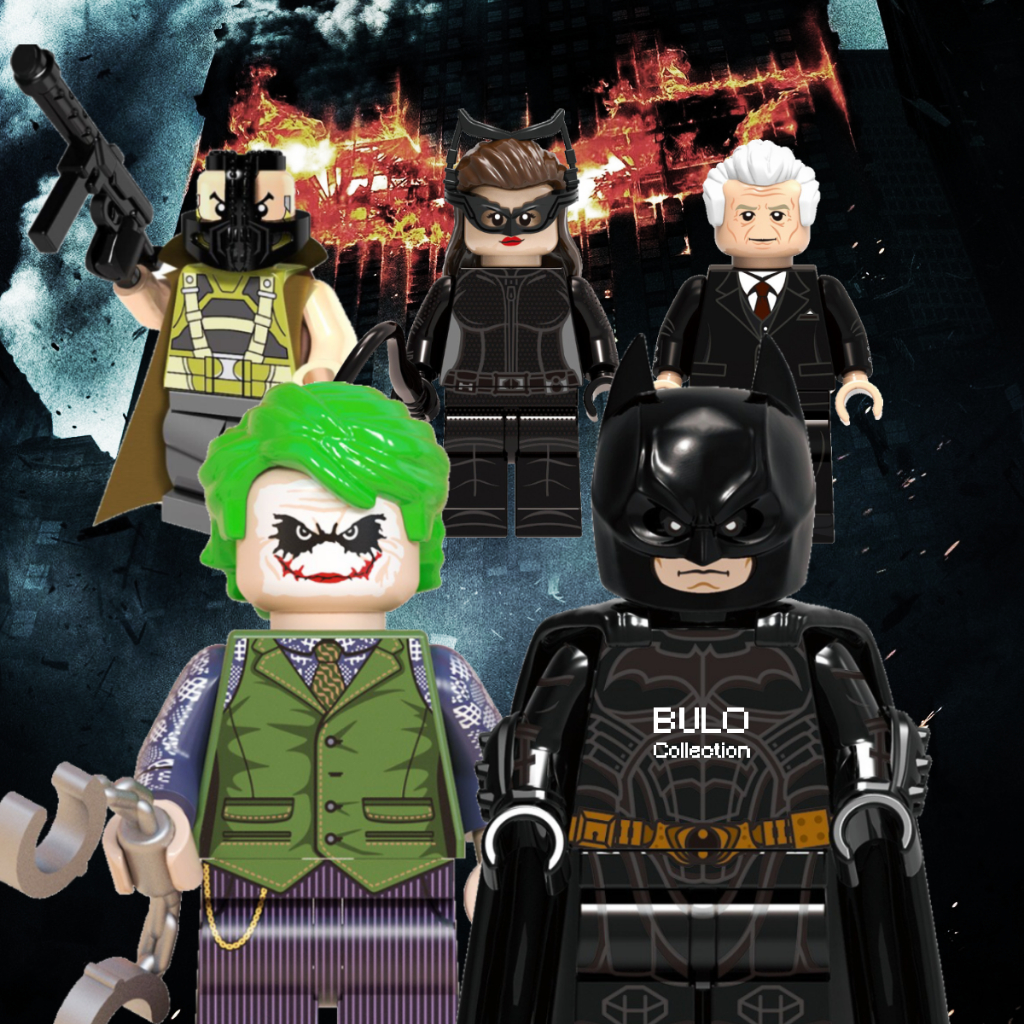 Batman The Dark Knight Custom Minifigures Joker Bane Catwoman Superhero ...