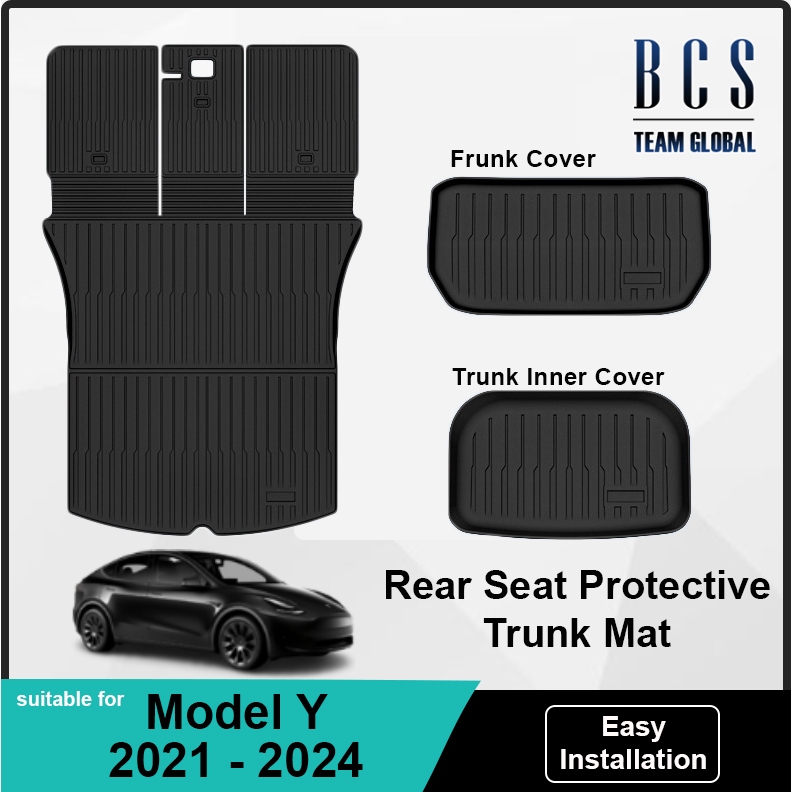 [READY STOCK] BCS Tesla Model Y Car Rear Seat Trunk Mat Cargo Liner ...