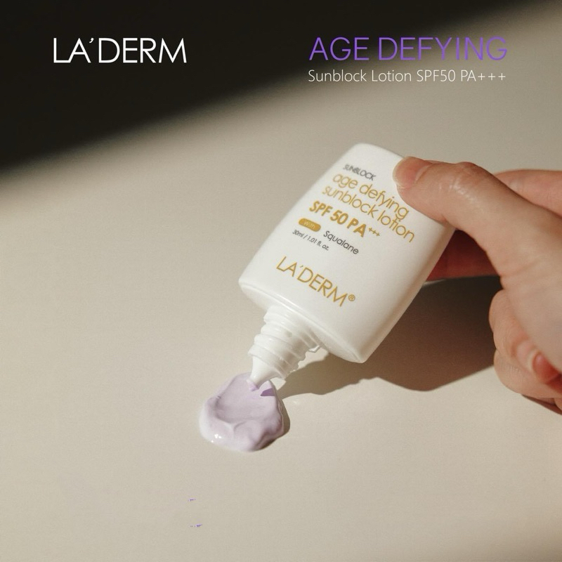 LA’DERM Age Defying Sunblock Lotion SPF50 PA+++ 紫色防晒粉底霜 | Shopee Malaysia