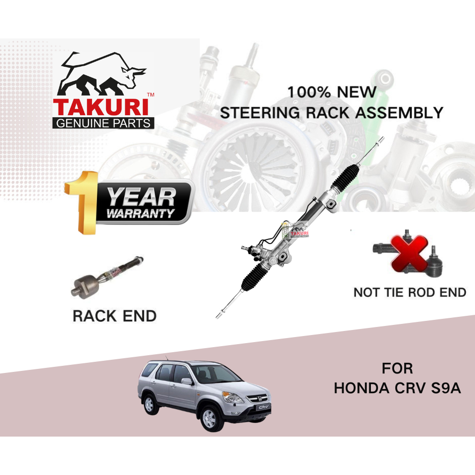 100% NEW STEERING RACK ASSY ASSEMBLY FOR HONDA CRV S9A (2002-2006 ...