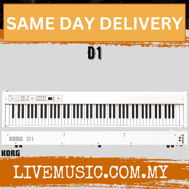 Korg D1 88-Keys Digital Piano With Note Stand and Adapter-Black/White (D-1) | Shopee Malaysia