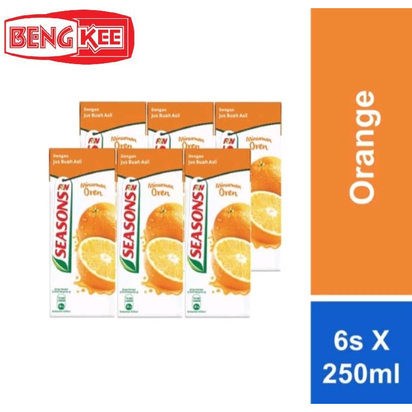 BENG KEE SEASONS AIR KOTAK ORANGE FLV 6PCS*250ML | Shopee Malaysia
