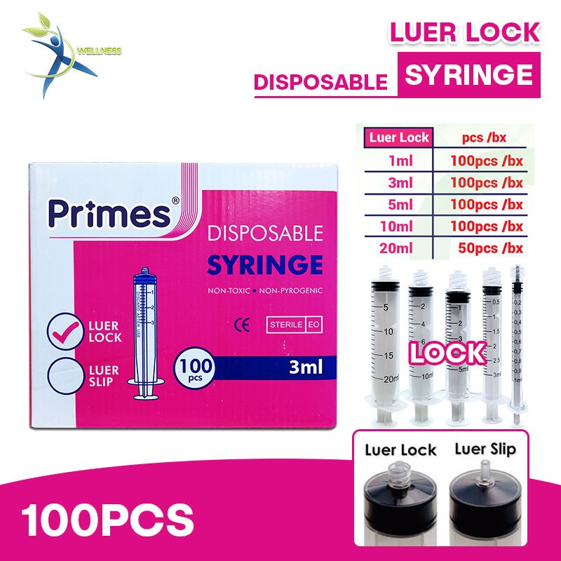 1BOX Disposable Luer Lock Syringe Measuring Plastic Sterile Syringe ...