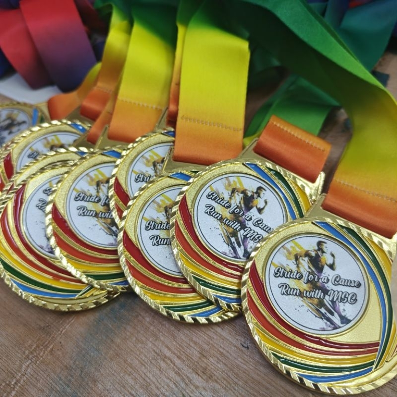 (KL/Perak) Free Design METAL Medal Both Side Sticker Medal Besi With ...