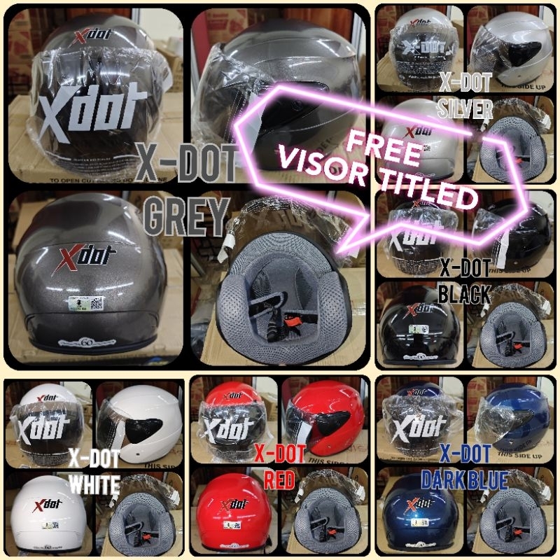 100%ORIGINAL X-DOT XDOT HELMET G618 with VISORI(FREE TINTED) SIRIM ...