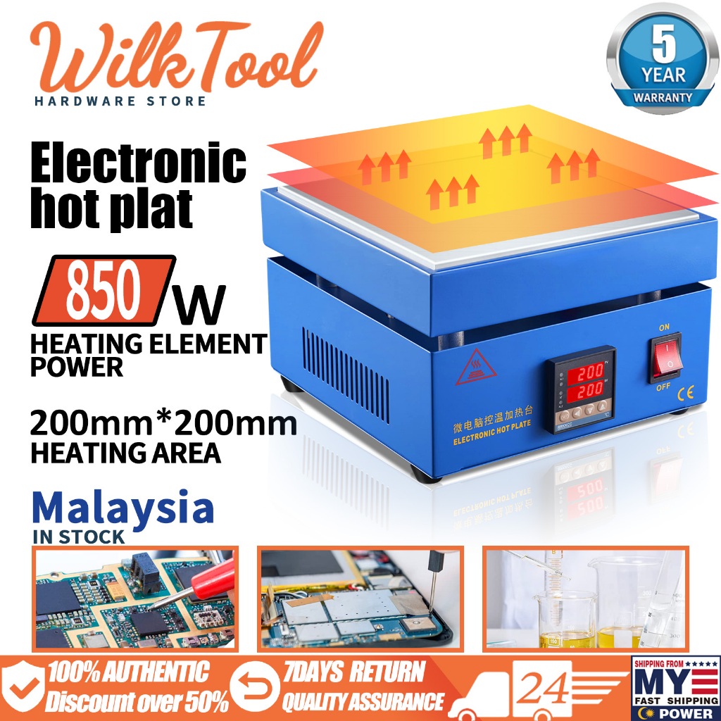WilkTOOL' Electronic Hot Plate Digital Preheating Station Heating ...