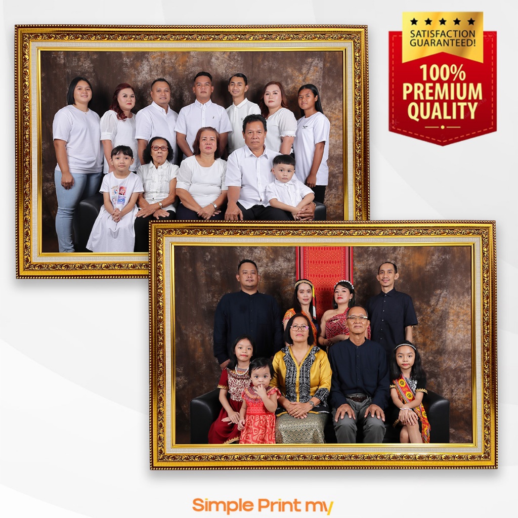 🔥READY STOCK🔥A4 Gold Frame with White Photo | Frame Gambar Dinding ...