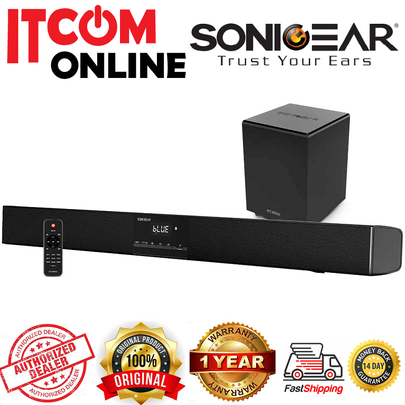 SONIC GEAR 3500 WITH SUBWOOFER BLUETOOTH WIRELESS SOUNDBAR | Shopee ...