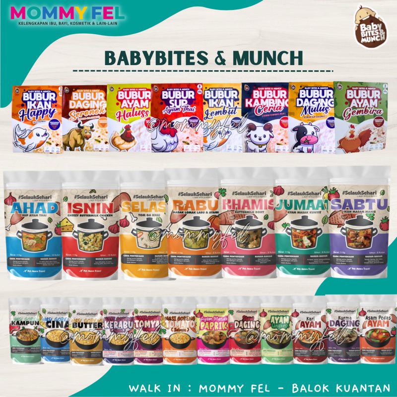 BABY BITES N MUNCH PORRIDGE BUBUR / SELAUK SEHARI / LAUK BABY / READY ...
