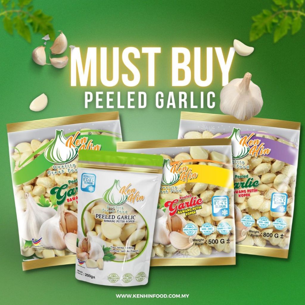 KEN HIN-HALAL-PEELED GARLIC/BAWANG PUTIH KUPAS/BAWANG PUTIH KOPEK ...