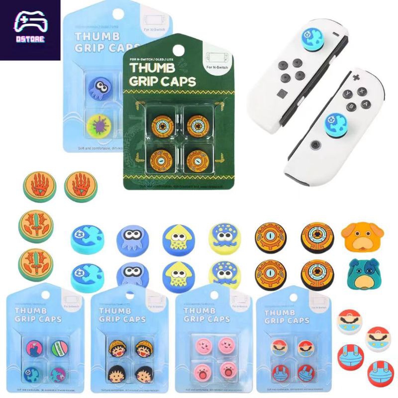 Nintendo Switch/Lite/Oled/Joy-Con x2Pc/4Pc Silicone Joysticks Thumb ...